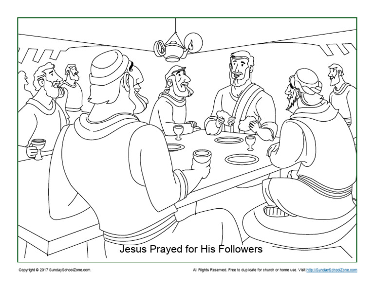 Jesus Prayed For His Followers Coloring Page | PDF