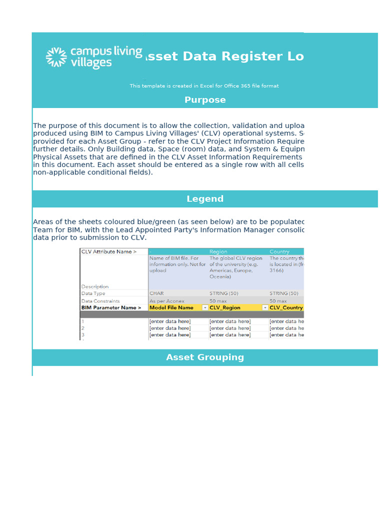 CLV - Asset Data Register Loader | PDF | Building Information Modeling | String (Computer Science)