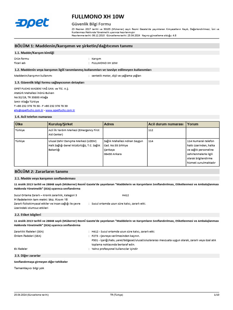 GBF_FULLMONO XH 10W | PDF