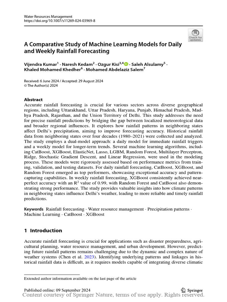 A Comparative Study of Machine Learning Models For Daily and Weekly ...