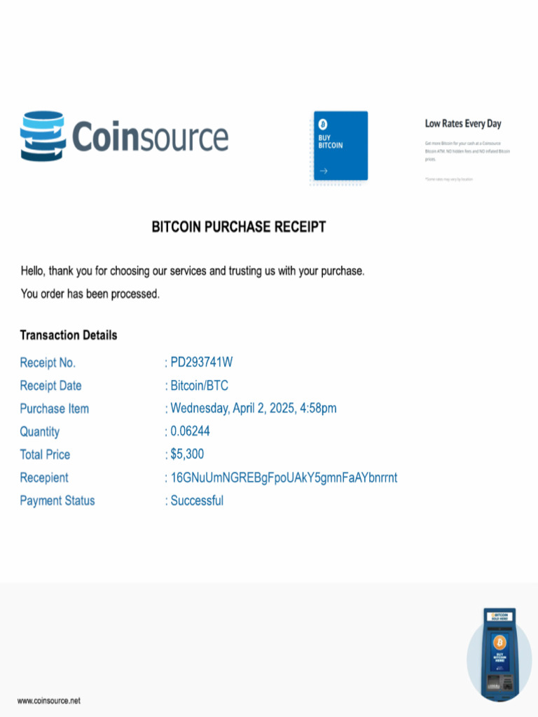 BTC Receipt | PDF