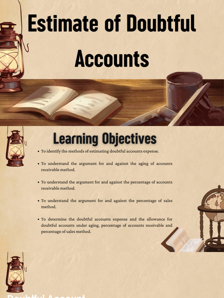Estimating Doubtful Accounts Methods | PDF | Bad Debt | Government Finances