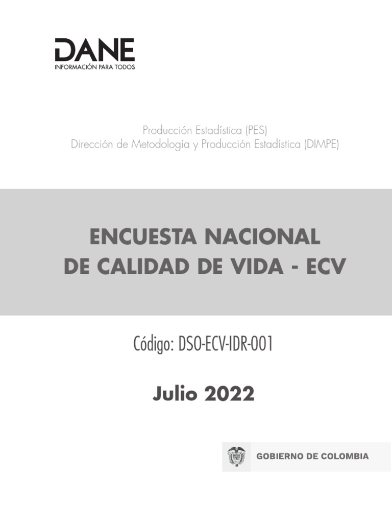 Manual de Conceptos Basicos ECV 2022 | PDF | edificio | Metodología de encuesta