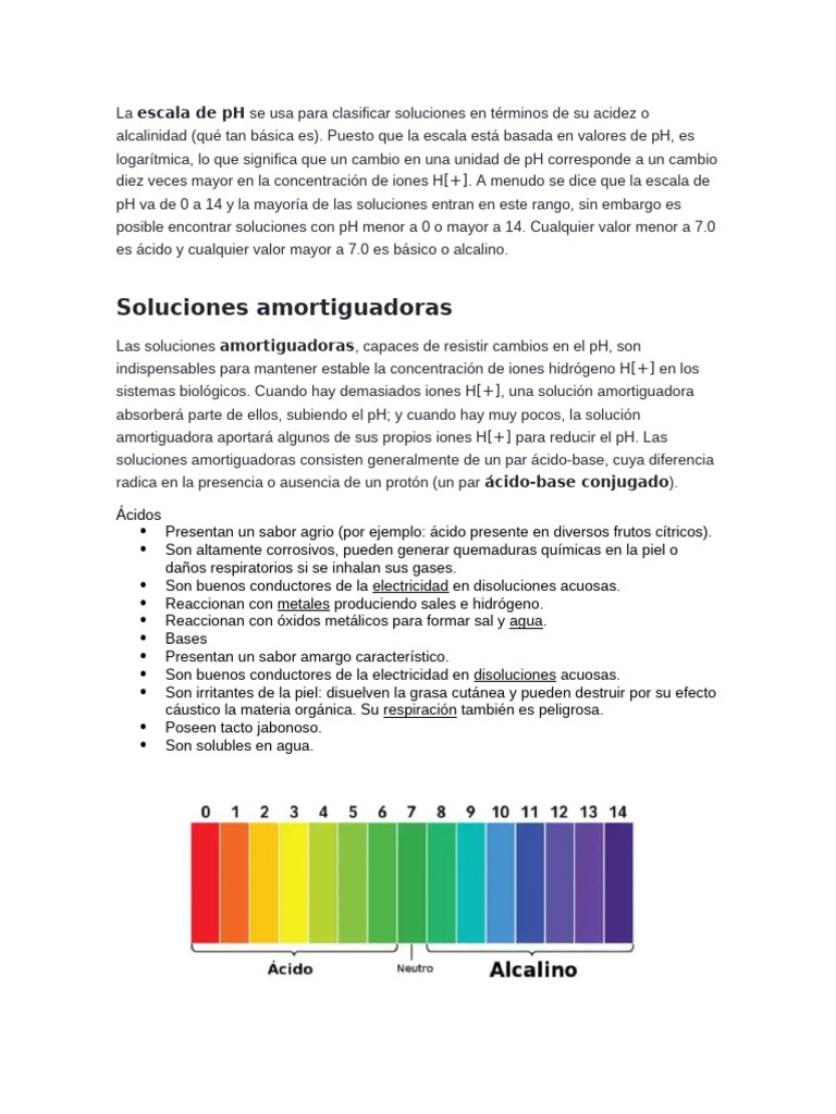 Propiedades de ácidos y bases en pH | PDF | Ph | Ácido