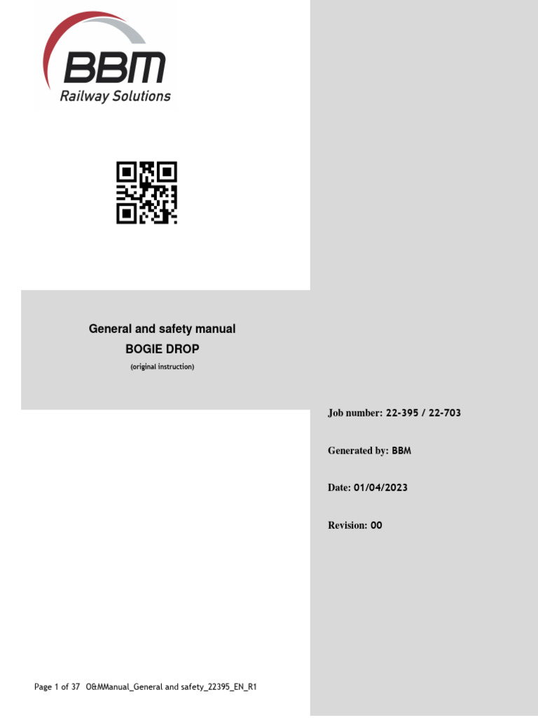 O&MManual - General and Safety - 22395 - EN - R1 - 250403 - 140705 | PDF