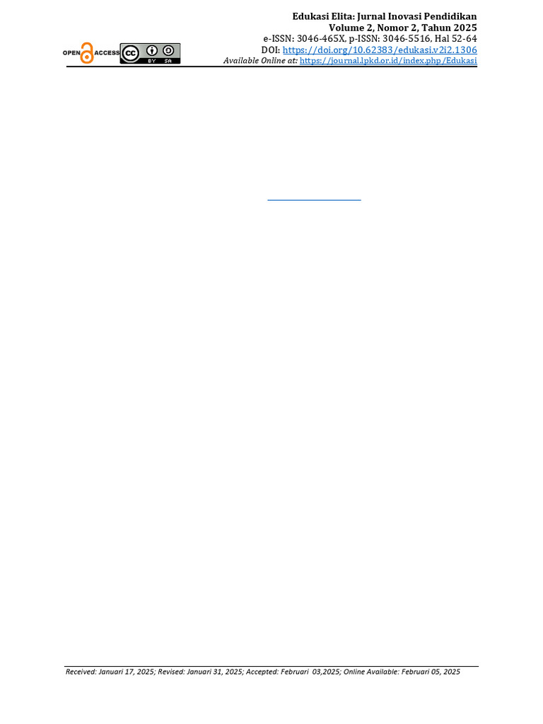Edukasi Elita Vol 2 No 2 April 2025 Hal 52-64 | PDF