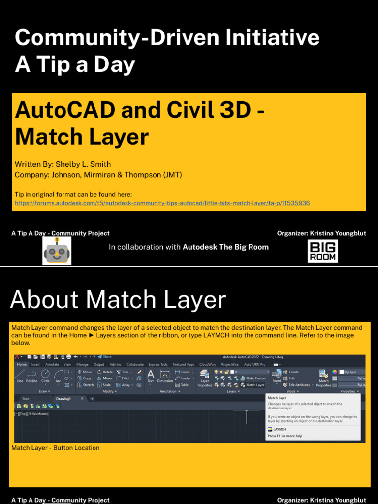 AutoCAD Match Layer Command Tips | PDF | Software | Computing