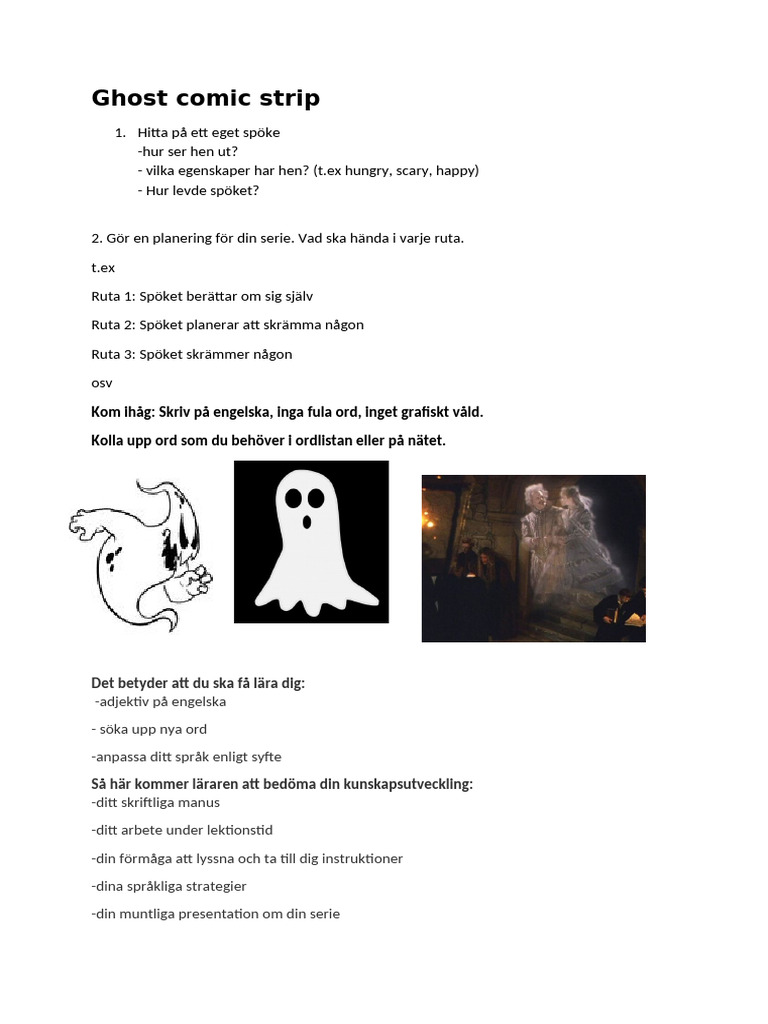 Ghost Comic Strip | PDF
