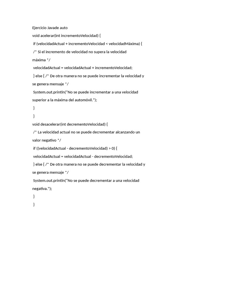 Control de velocidad en Java | PDF