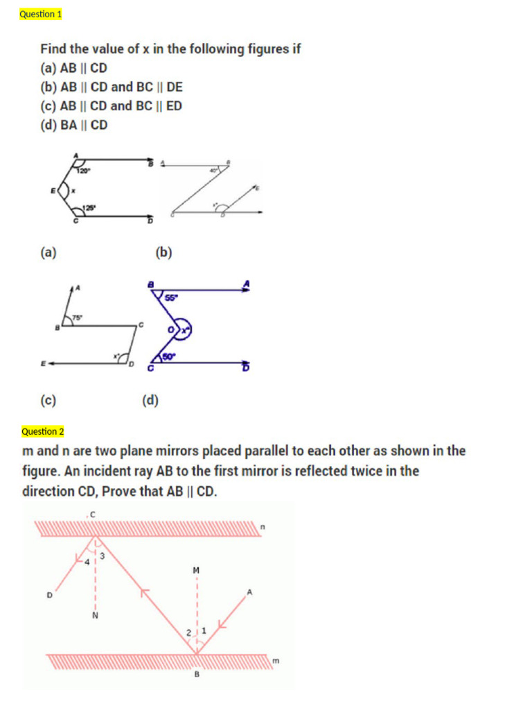 Lines N Angles Revision 3 | PDF