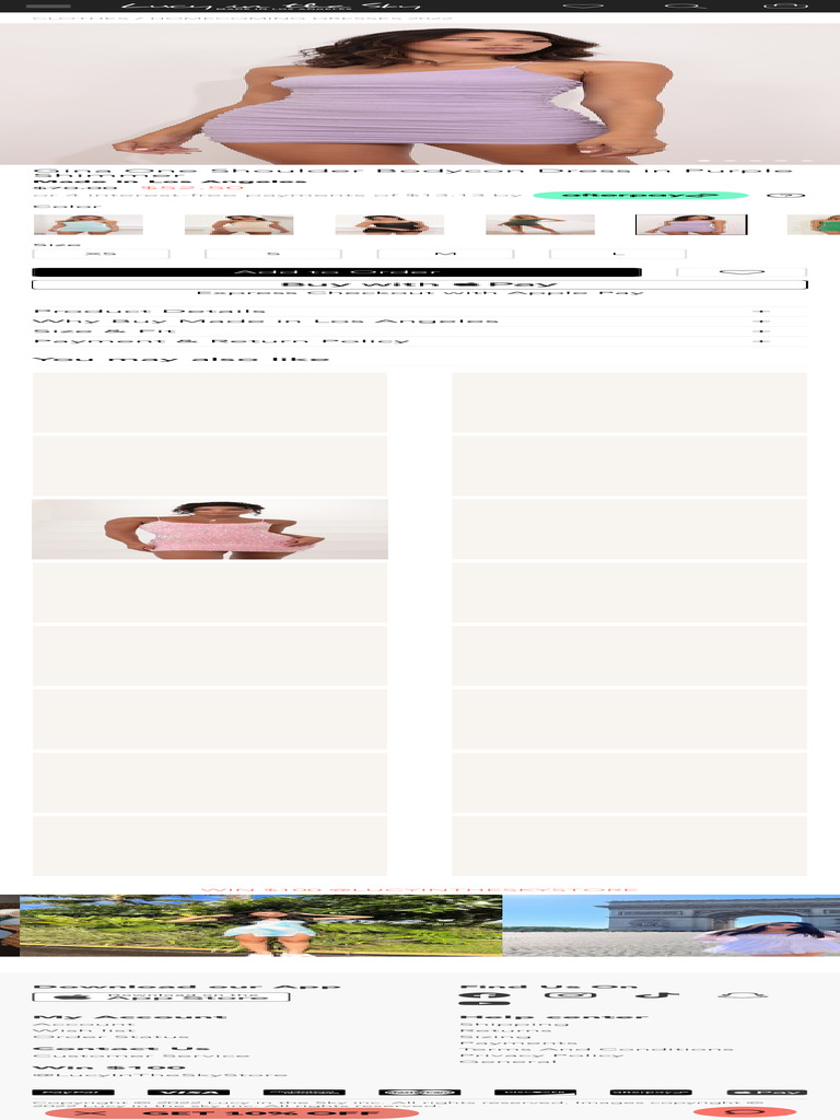 Homecoming Dresses 2022 Gina One Shoulder Bodycon Dress in Purple Shimmer | PDF