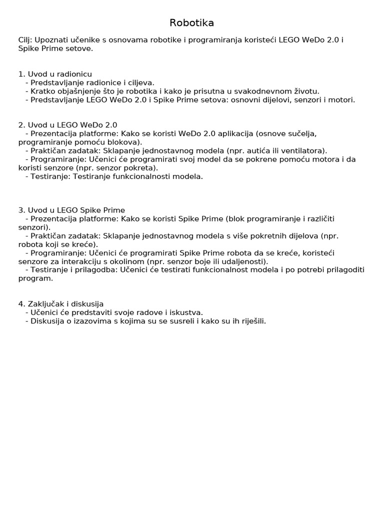 Robotika Projekt | PDF