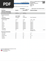 Urinalysis Report Form: Physical Examination | PDF