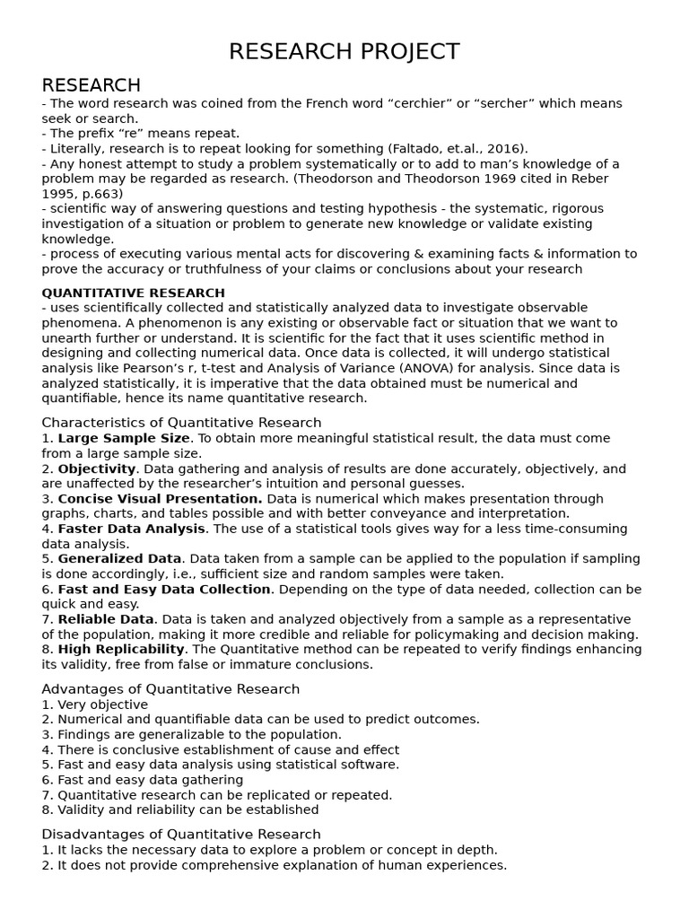 Understanding Quantitative Research Basics | PDF | Hypothesis | Level Of Measurement