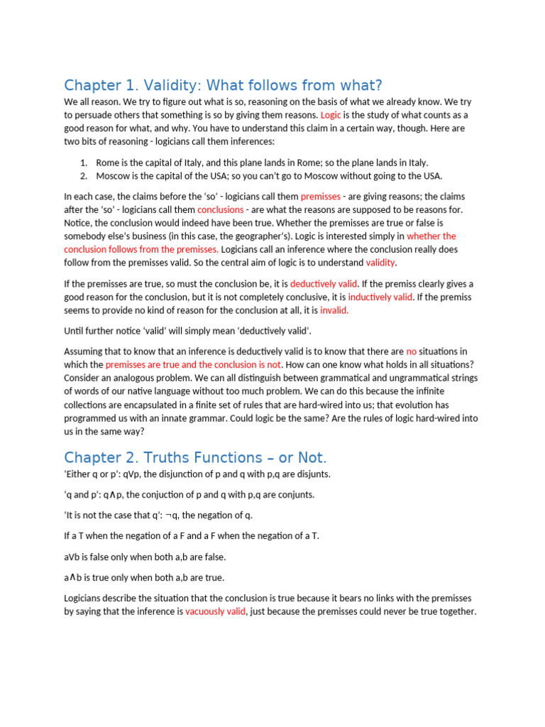 Understanding Validity in Logic | PDF | Inference | Logic