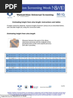 Ulna Conversion Chart To Determine Height | PDF | Science & Mathematics
