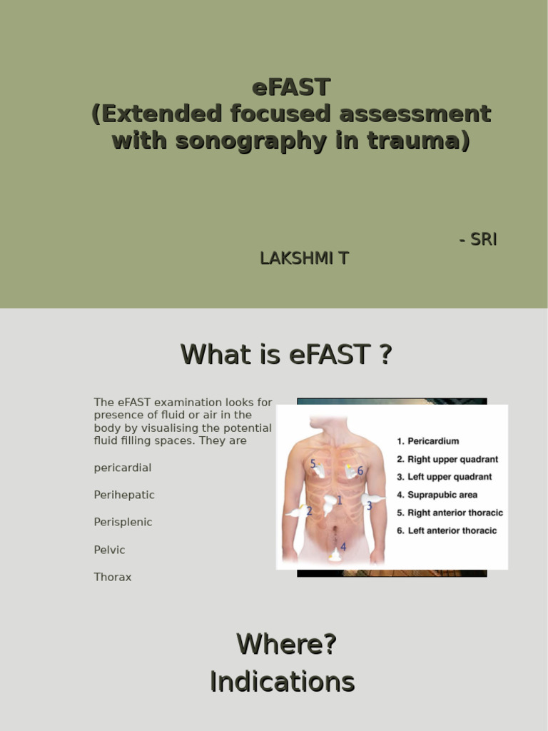 eFAST: Ultrasound in Trauma Assessment | PDF
