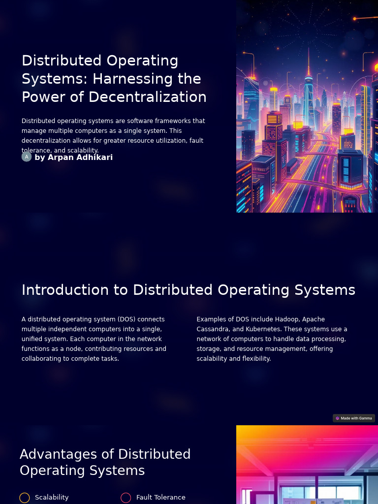 Distributed Operating Systems Harnessing The Power of Decentralization | PDF | Scalability ...