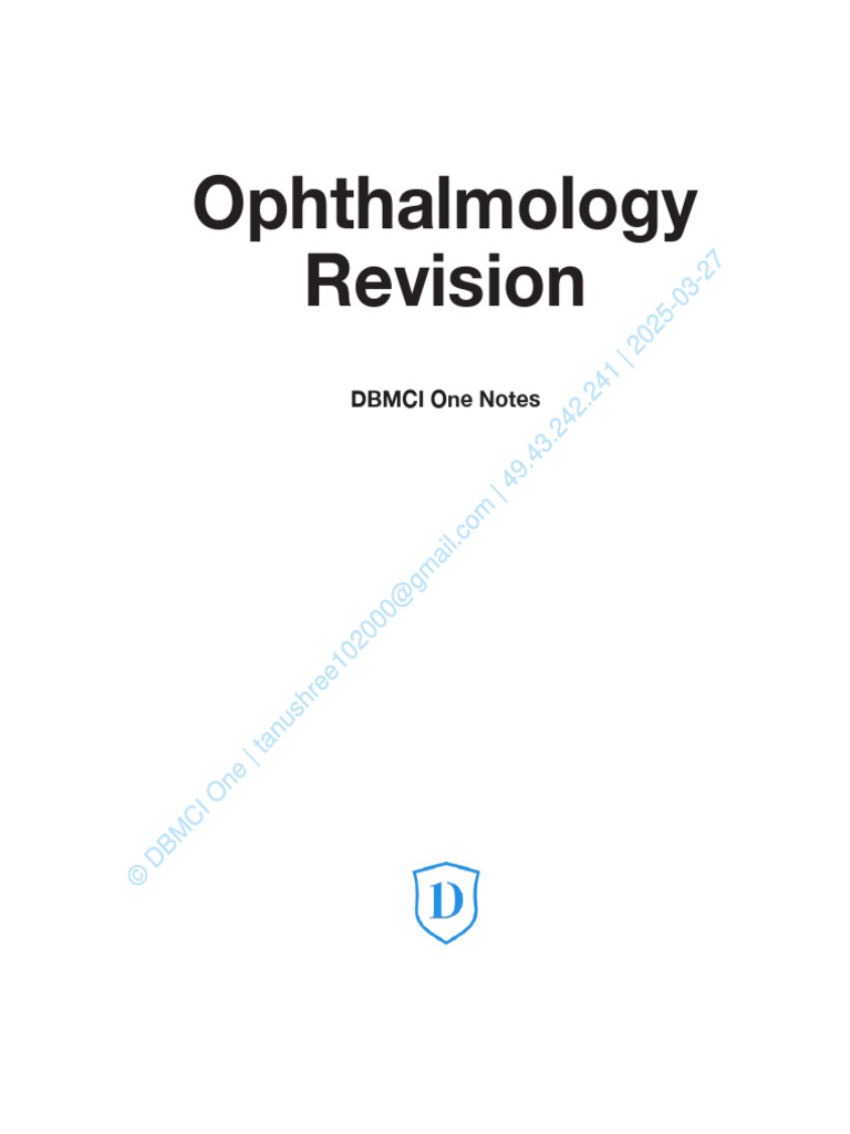 Ophthalmology | PDF | Cataract | Human Eye