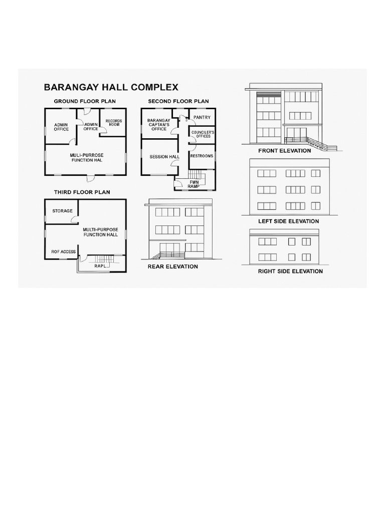 Barangay Hall Design With Drawings | PDF