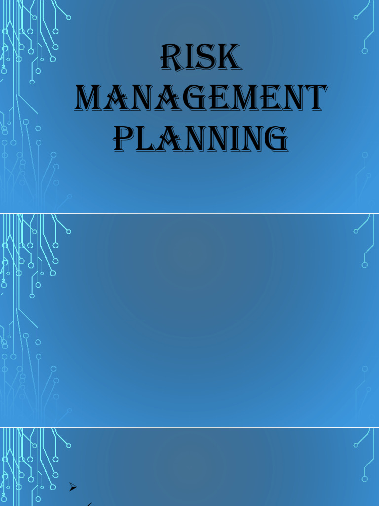 3 - Risk Management Planning | PDF | Risk | Risk Aversion