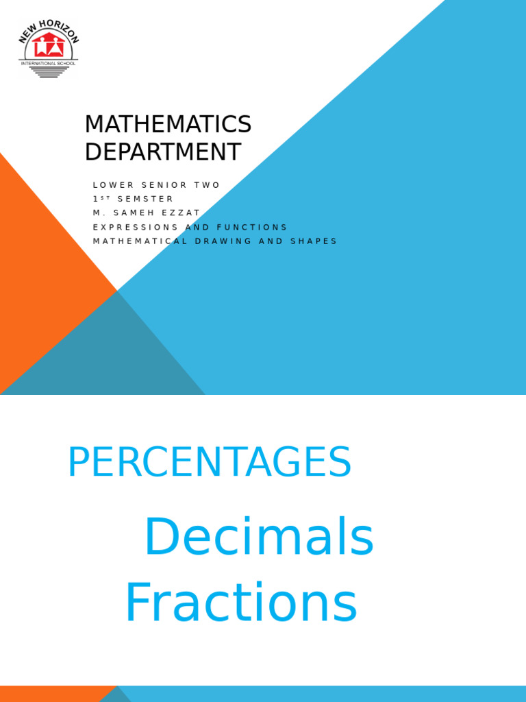 Understanding Percentages and Fractions | PDF | Percentage | Arithmetic