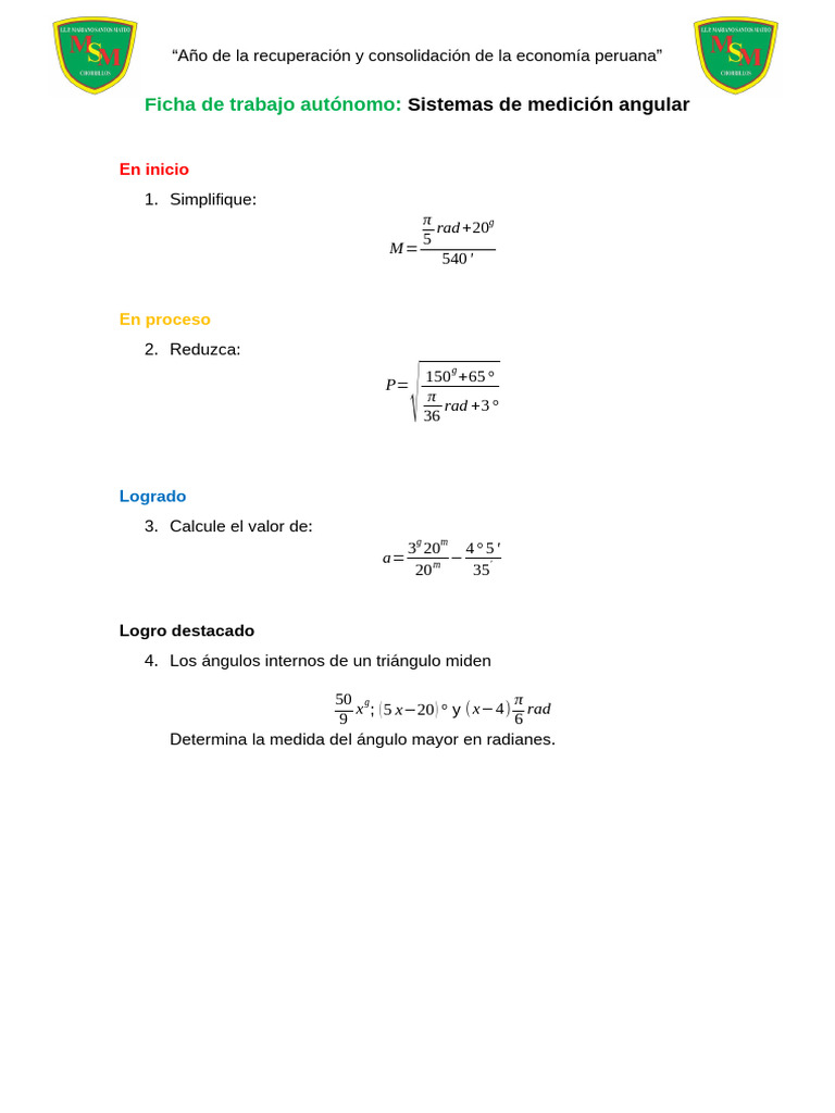 Ficha 4to Trigo S2 | PDF