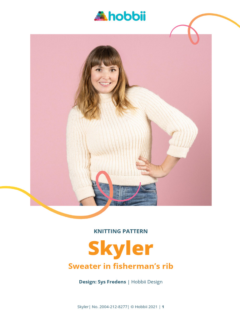 Skyler Sweater I Patentstrik Us | PDF | Knitting | Knitting Needle