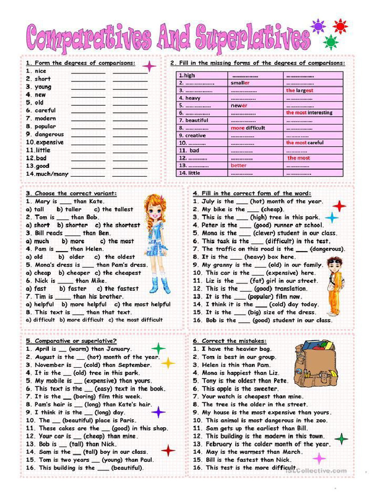 Comparative and Superlative Form | PDF