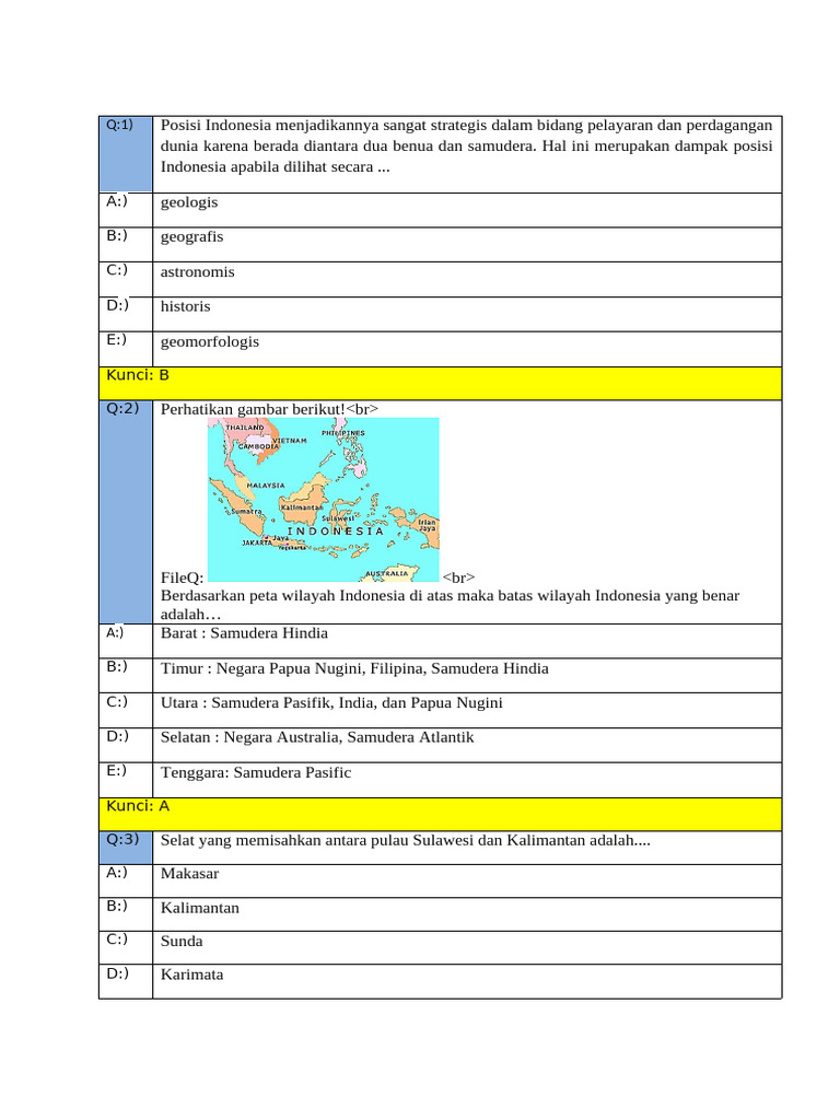 Soal PAS Ganjil Geo Kelas XI (2021-2022) | PDF
