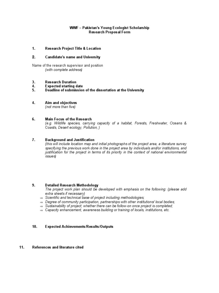 Young Ecologist Research Proposal Guide | PDF | Language Arts & Discipline