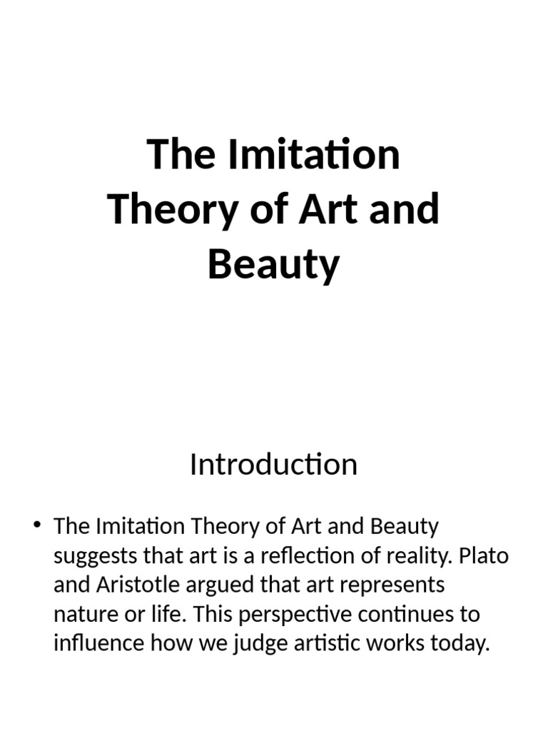 Imitation Theory of Art and Beauty | PDF