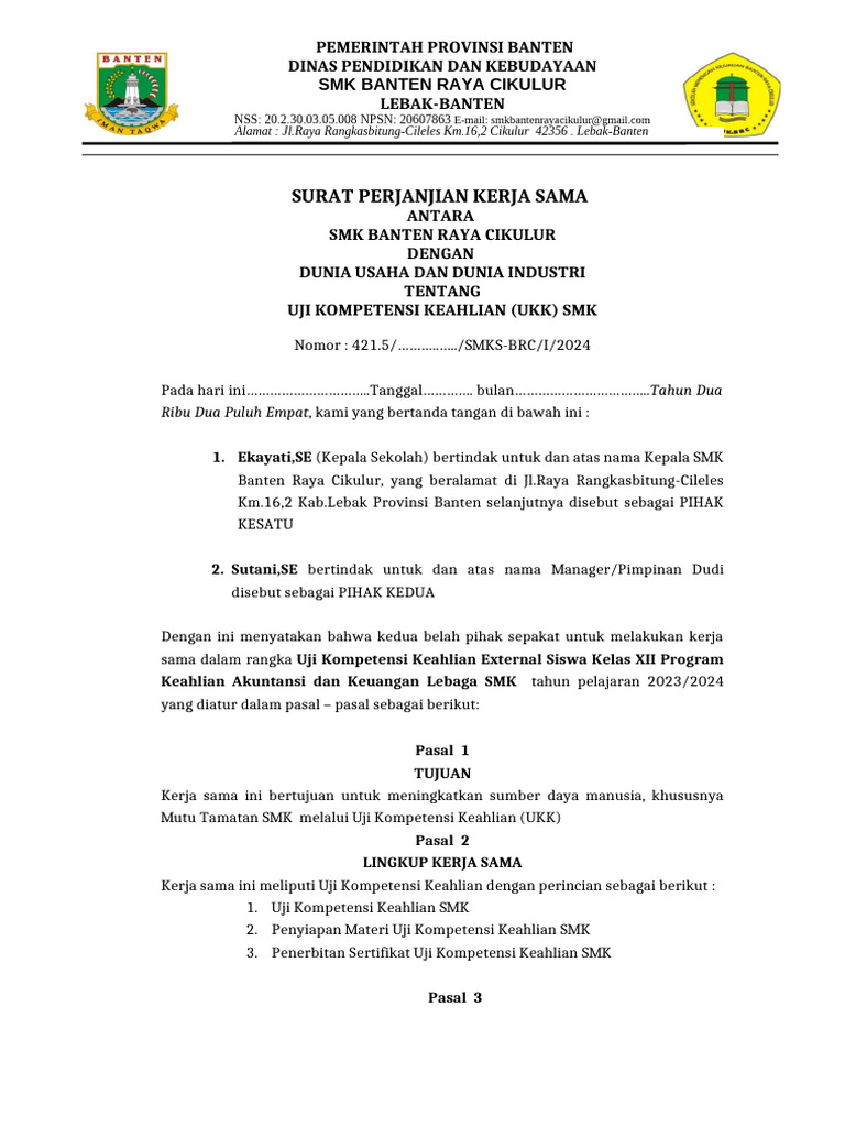 Mou Untuk Dudi | PDF