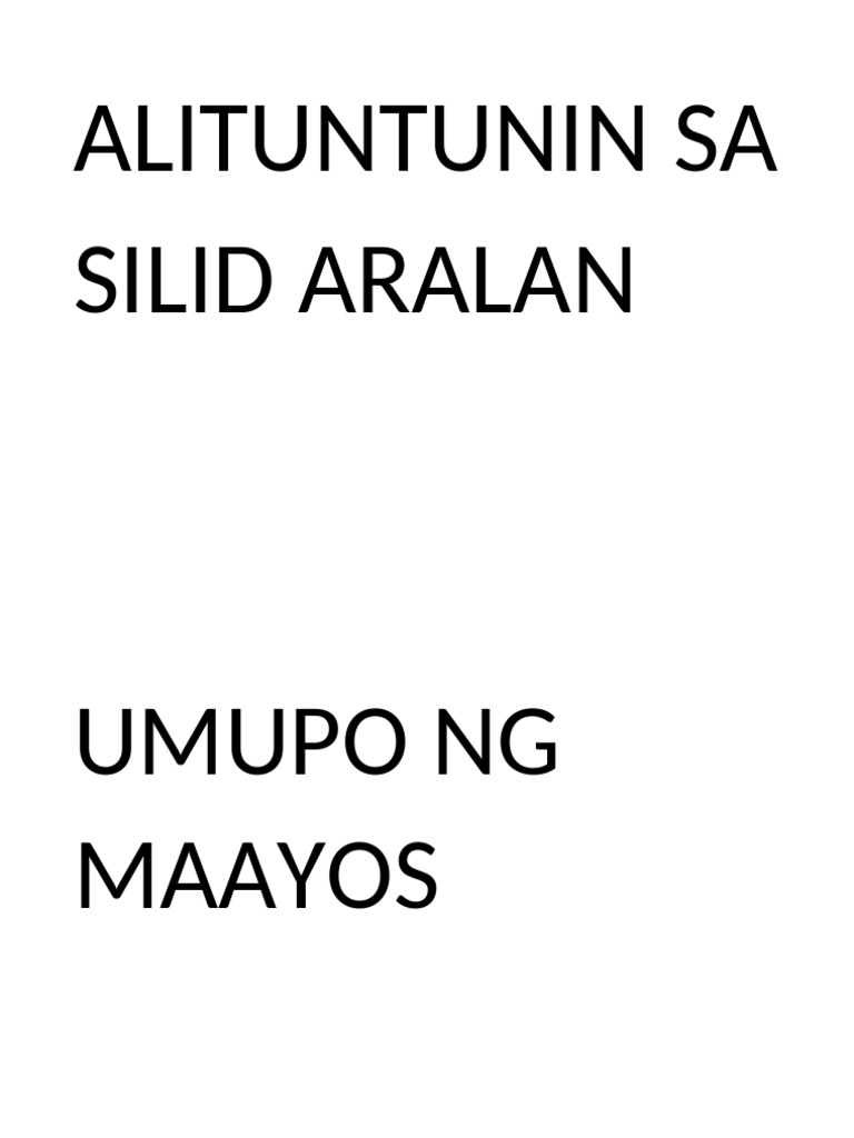 Alituntunin Sa | PDF