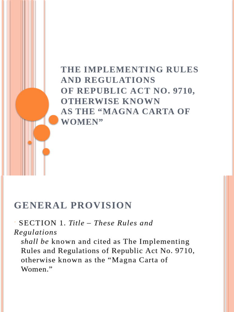 Magna Carta For Women | PDF | Discrimination | Human Rights