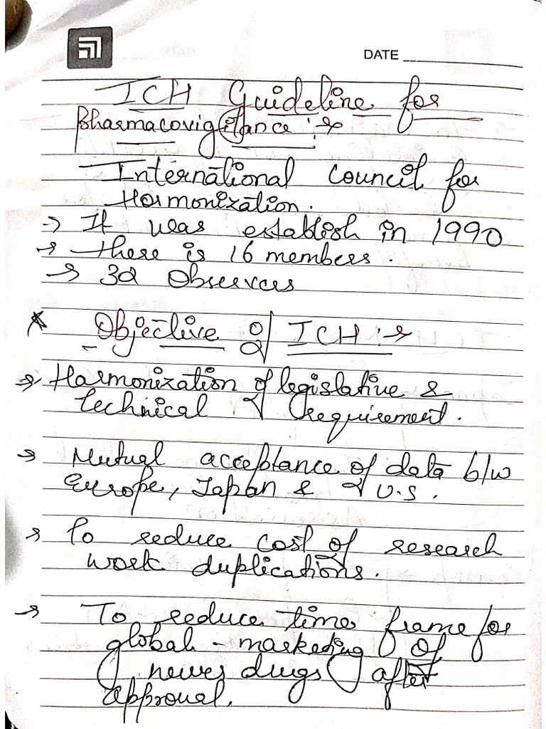 ICH Guideline Objective and Organization | PDF