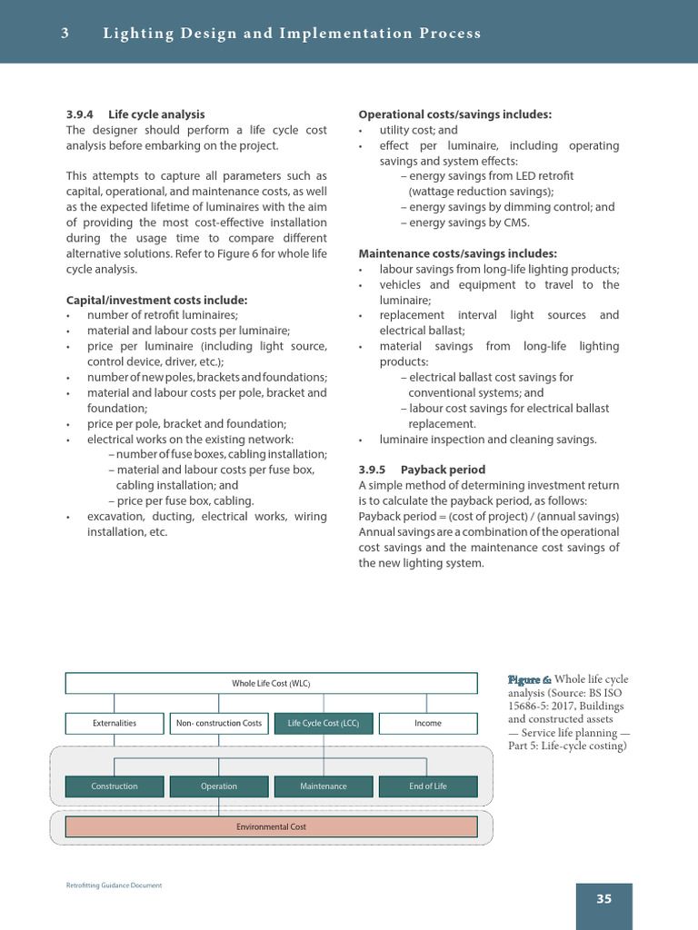 Life Cycle Cost Analysis for Lighting Retrofit | PDF | Lighting | Life ...