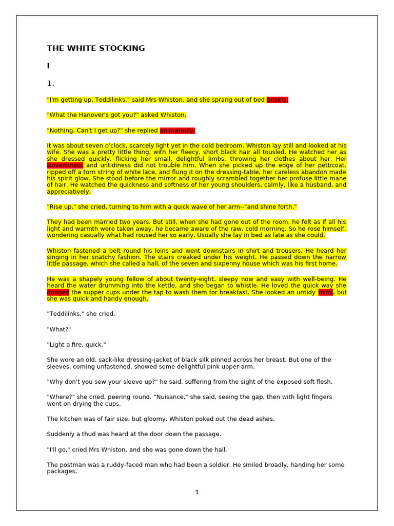 The White Stocking Pdf
