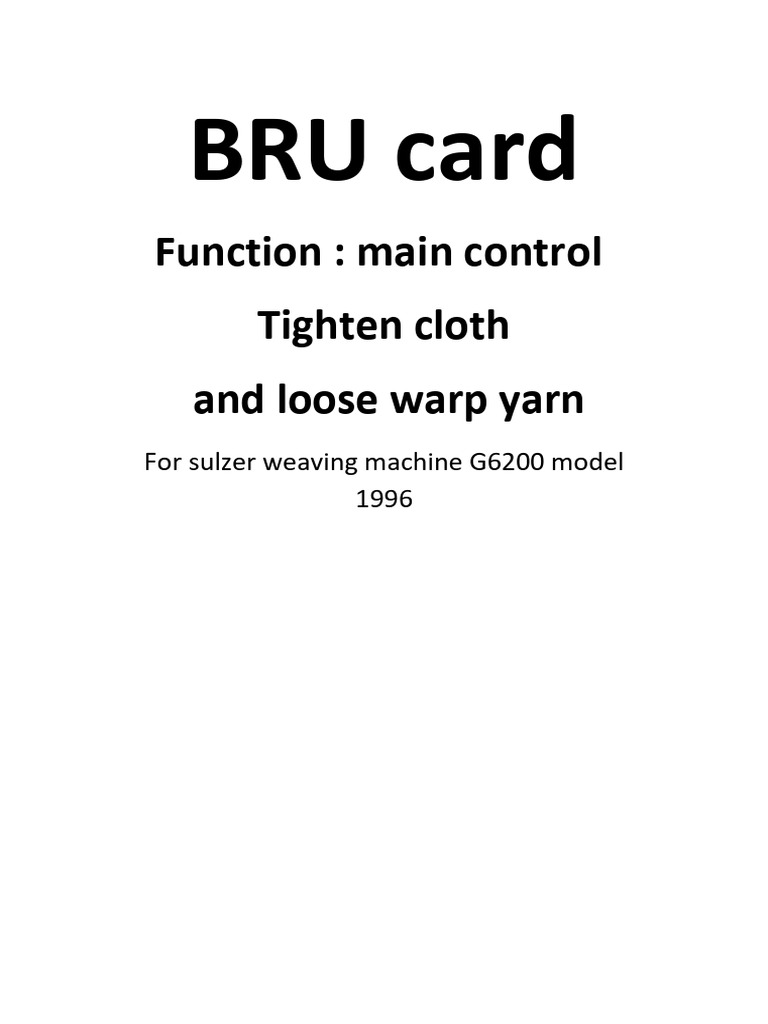 BRU Card | PDF