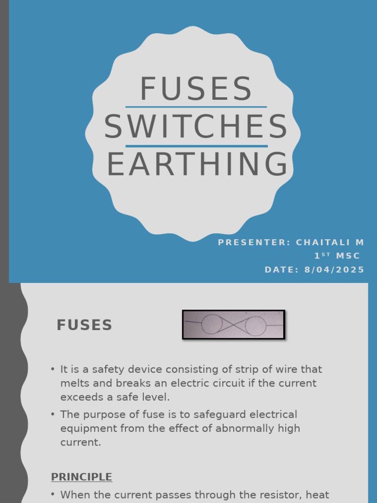 Fuses Switches Earthing | PDF | Switch | Relay