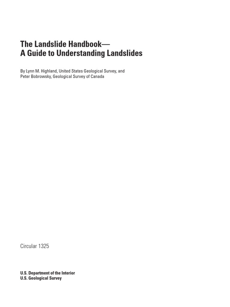 The Landslide Handbook - A Guide To Understanding Landslides | PDF ...