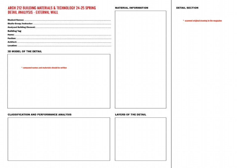Detail Analysis A3 Template | PDF