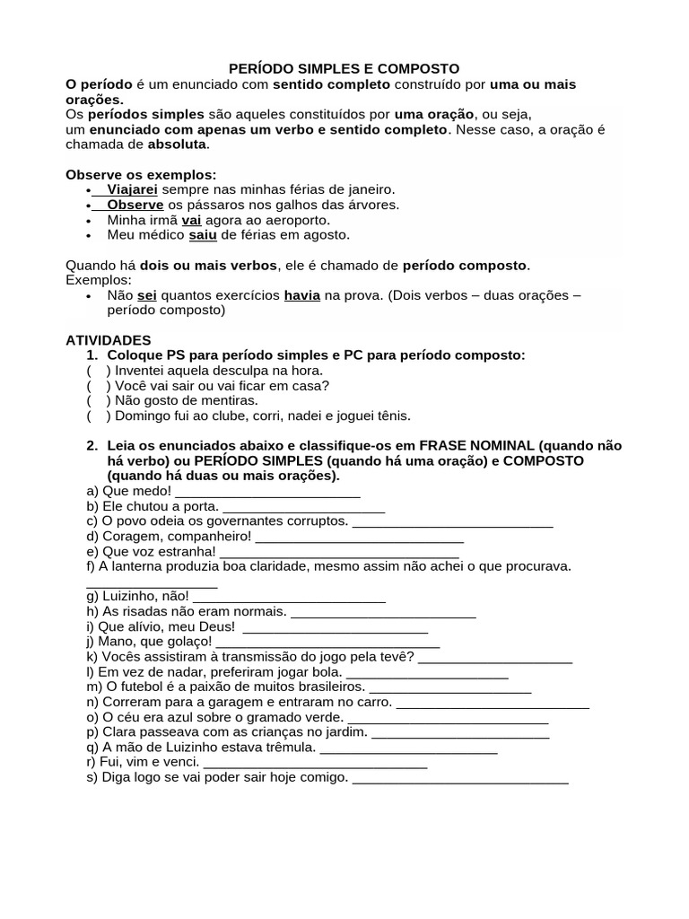 Período Simples e Composto | PDF