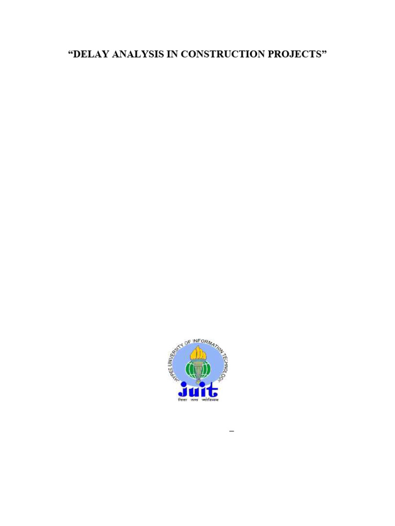 Delay Analysis in Construction Projects | PDF | Methodology | Analysis