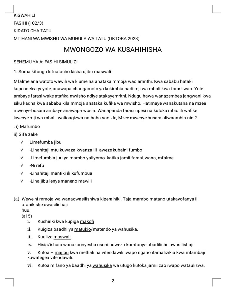 Kisw F3 PP3 Ms | PDF