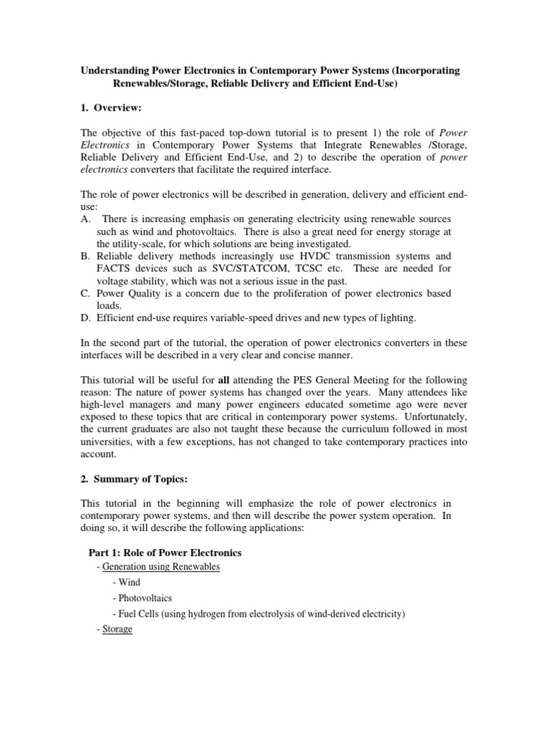 4 Power Electronics | PDF | Power Electronics | Electric Power System