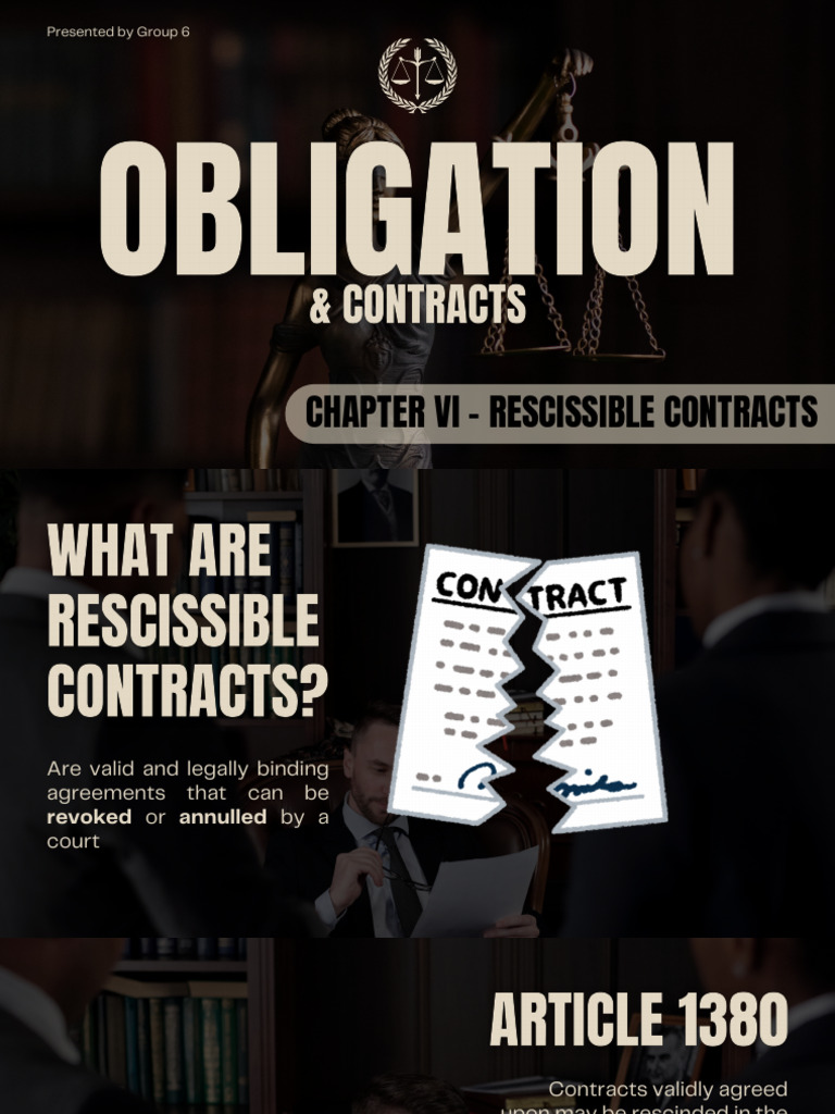 Understanding Rescissible Contracts | PDF