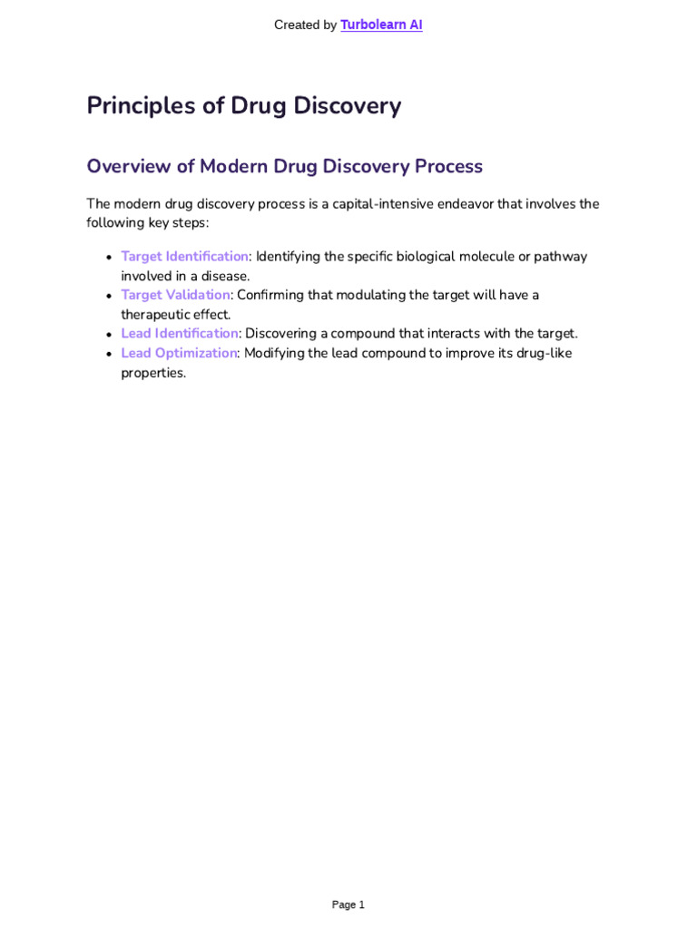 Modern Drug Discovery Overview | PDF | Sense (Molecular Biology) | Dna ...