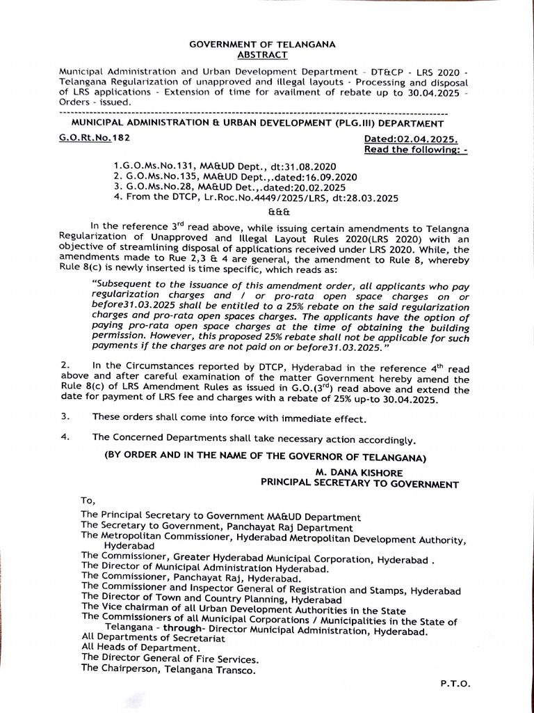 GO 182 LRS Rebate Extension | PDF