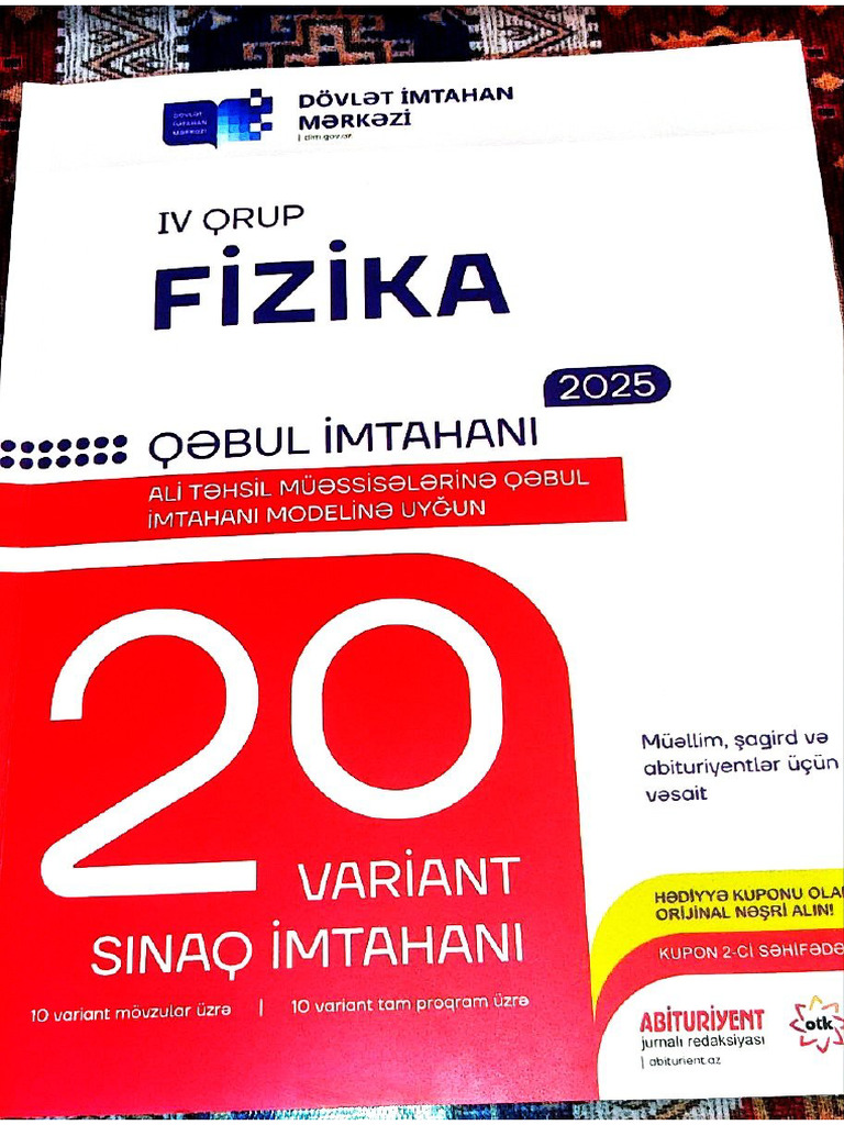 Fi̇zi̇ka 20 Sinaq.iv Qrup (1) | PDF